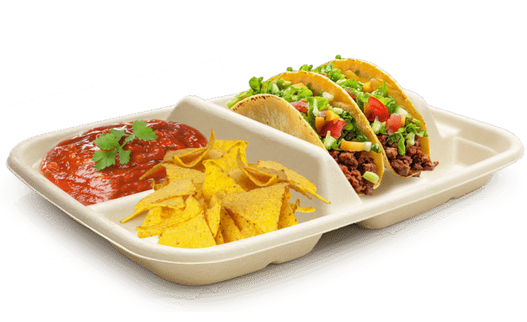 Disposable Taco Plates: Party Pack of 25 or 50 Plates plus Napkins